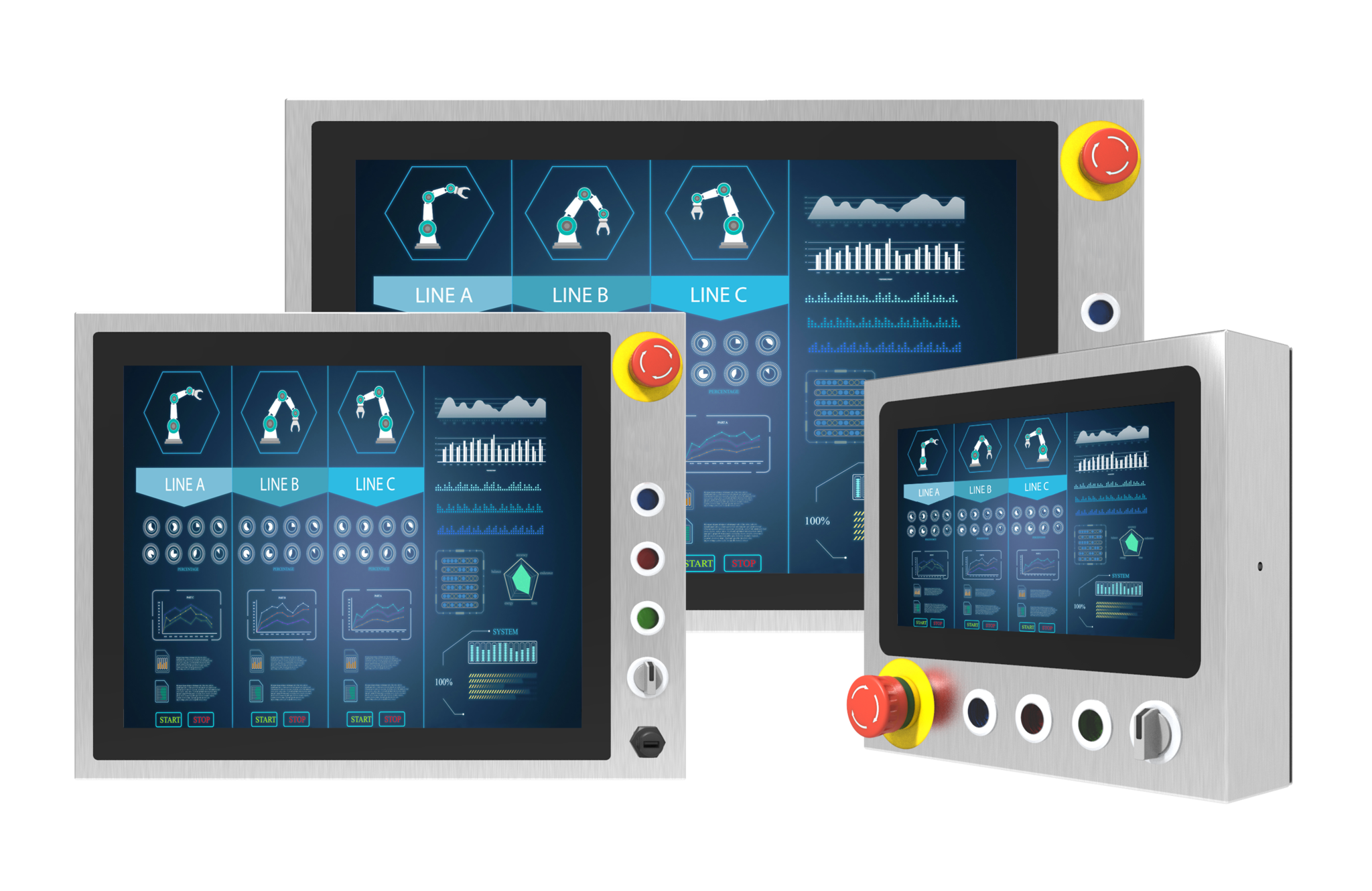 New Stainless Steel Panel PC and Displays with Front-mounted Push ...